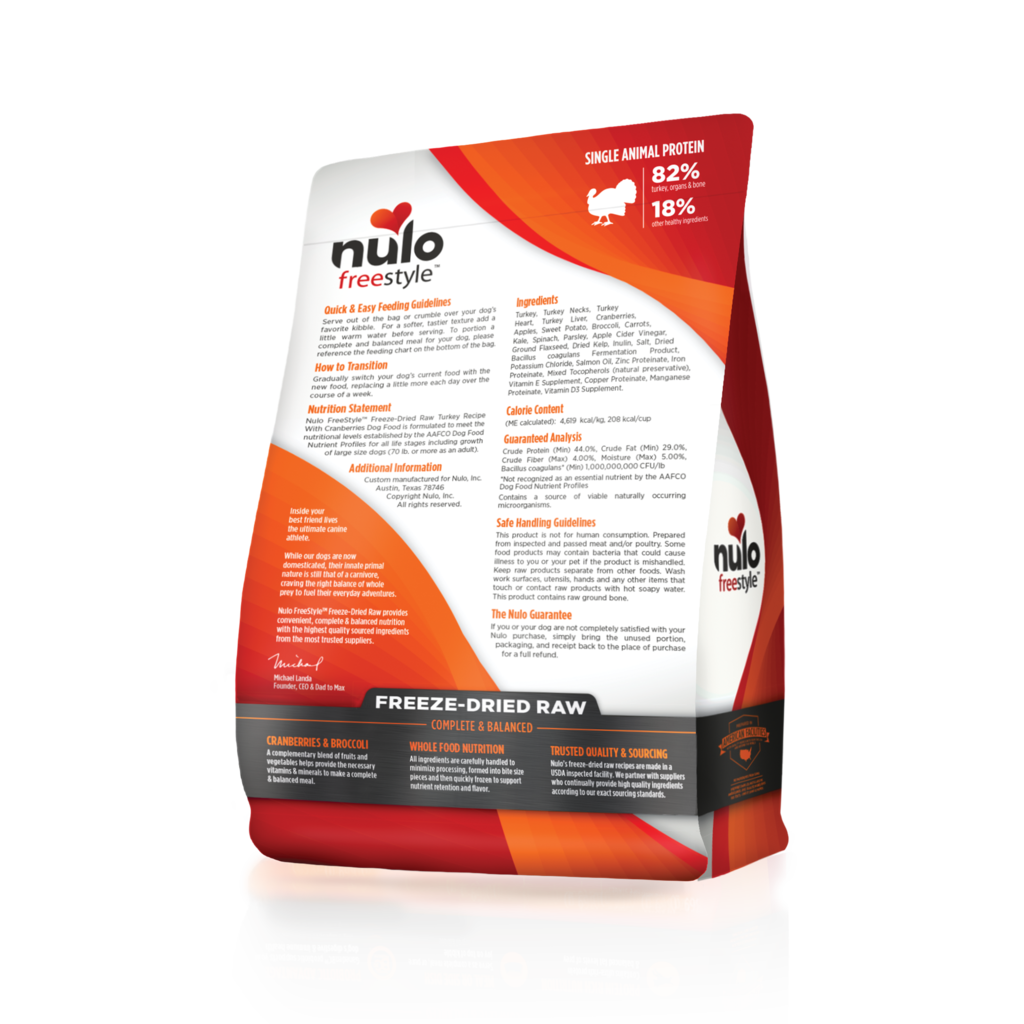 Nulo Freestyle Freeze-Dried Raw Turkey with Cranberries - Norco, CA ...